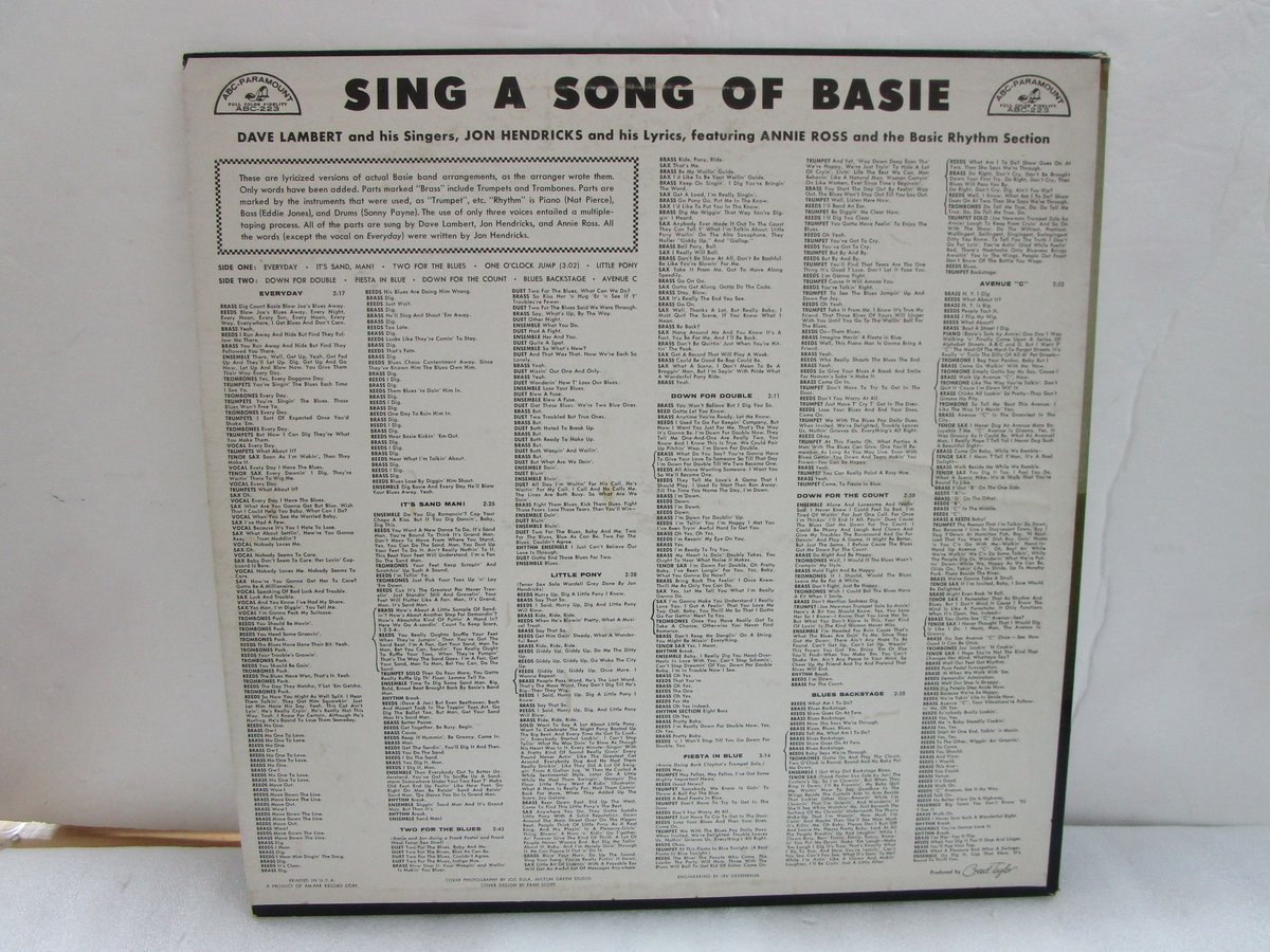 LAMBERT, HENDRICKS & LOSS / Sing a Song of Bas...