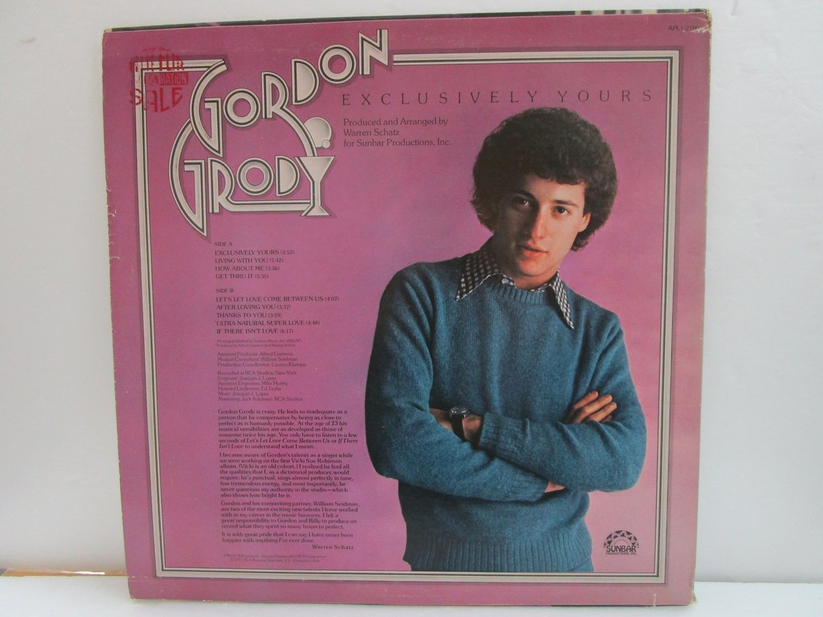 GORDON GRODY / Exclusively Yours | TOHTO record...