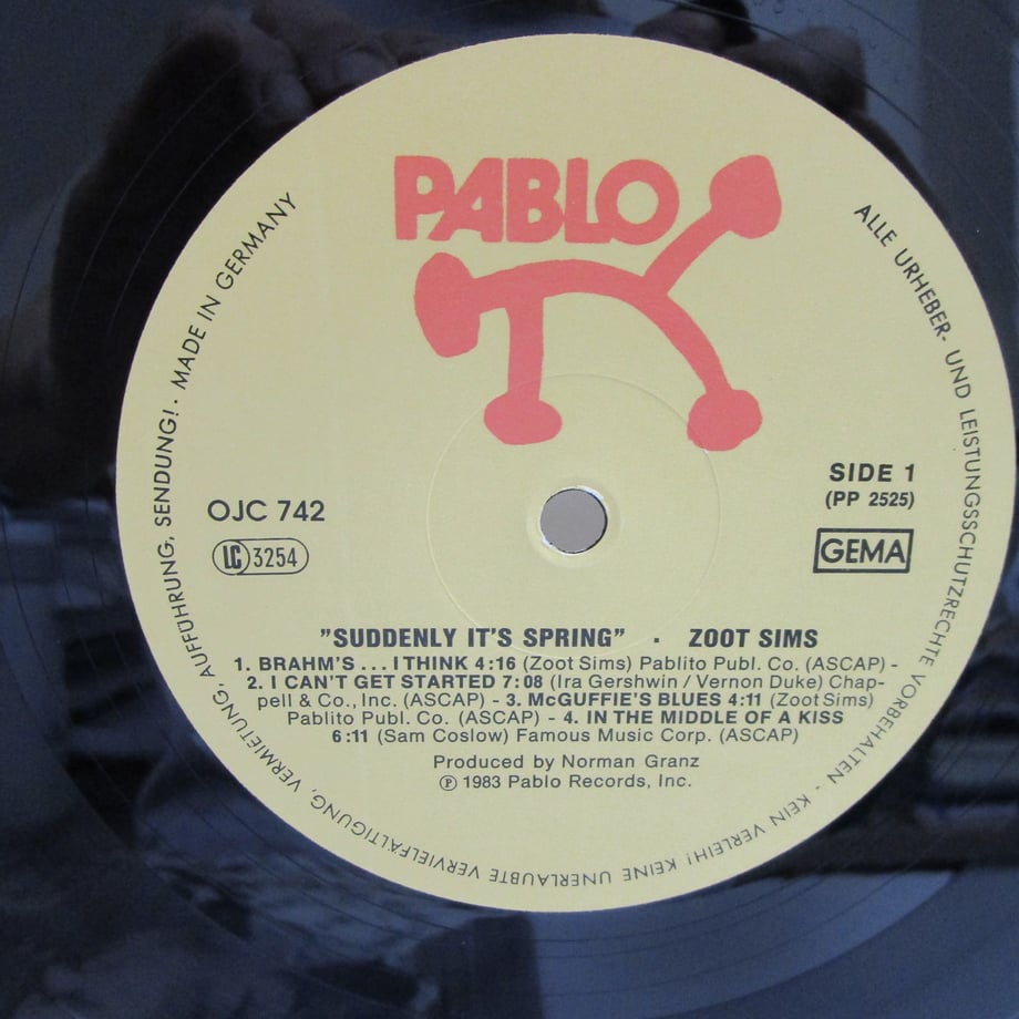 ZOOT SIMS / Suddenly It's Spring | TOHTO record...