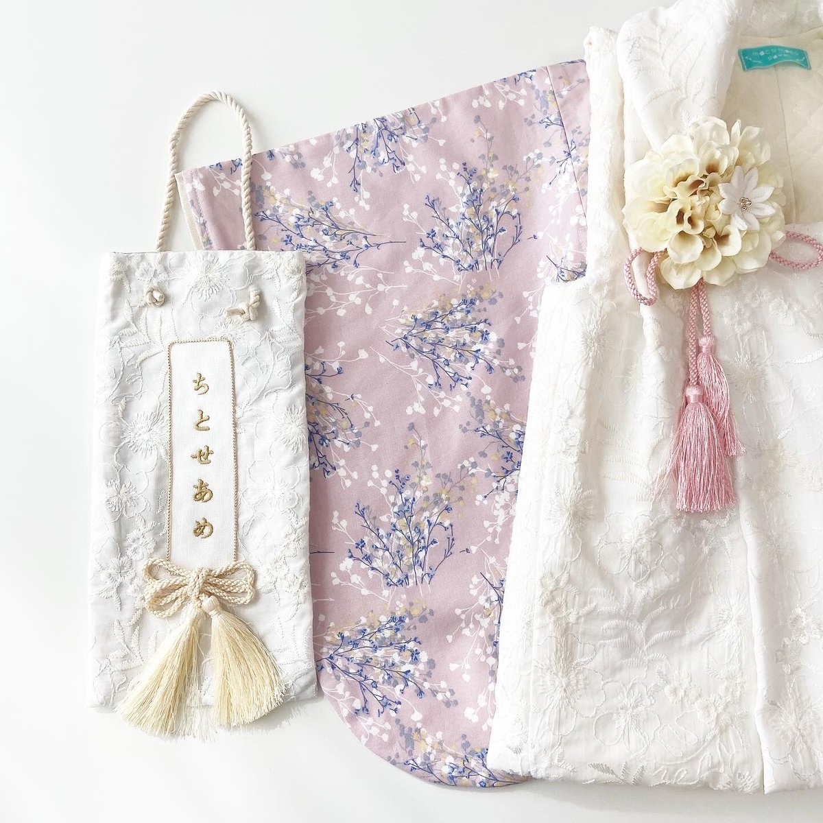 ドライフラワー×刺繍レース | moco moco powan