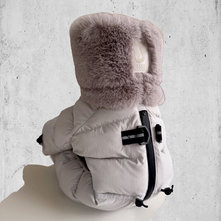 SNZ ECO FUR SNOW SUIT:SILVER GREY
