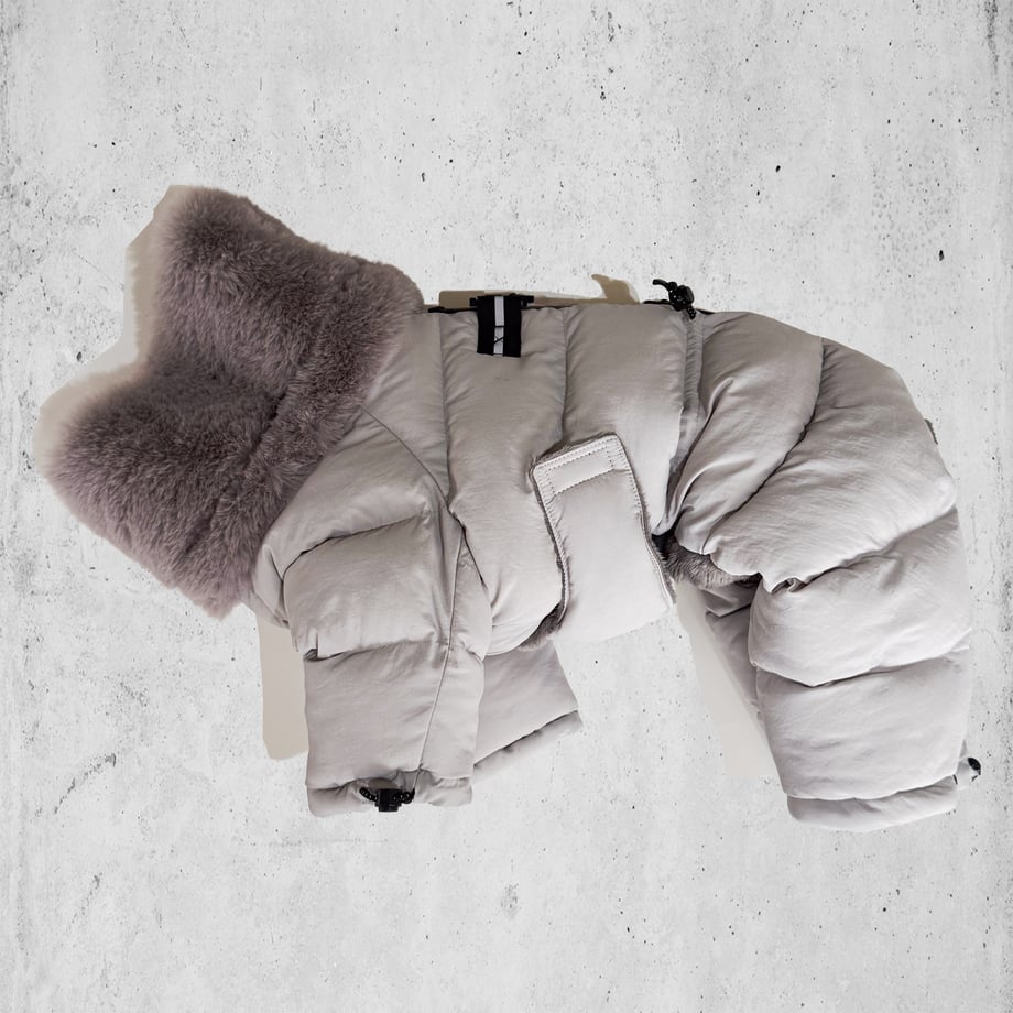 SNZ ECO FUR SNOW SUIT:SILVER GREY