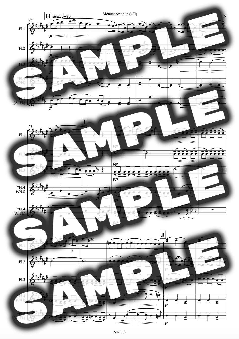 古風なメヌエット /ラヴェル/フルート四重奏(Menuet Antique /M.Ravel/...