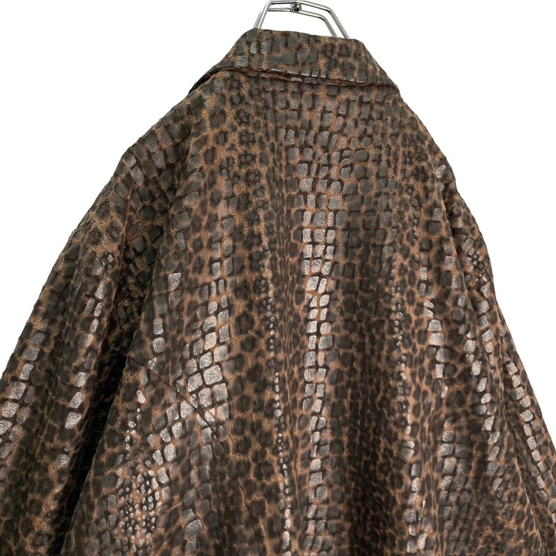 90s SELENE SPORT zip-up leopard embossing jacke 90s SELENE SPORT zip-up leopard embossing jacke