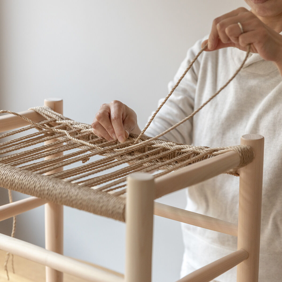 Paper cord Stool KIT - Natural | Do kit yourself