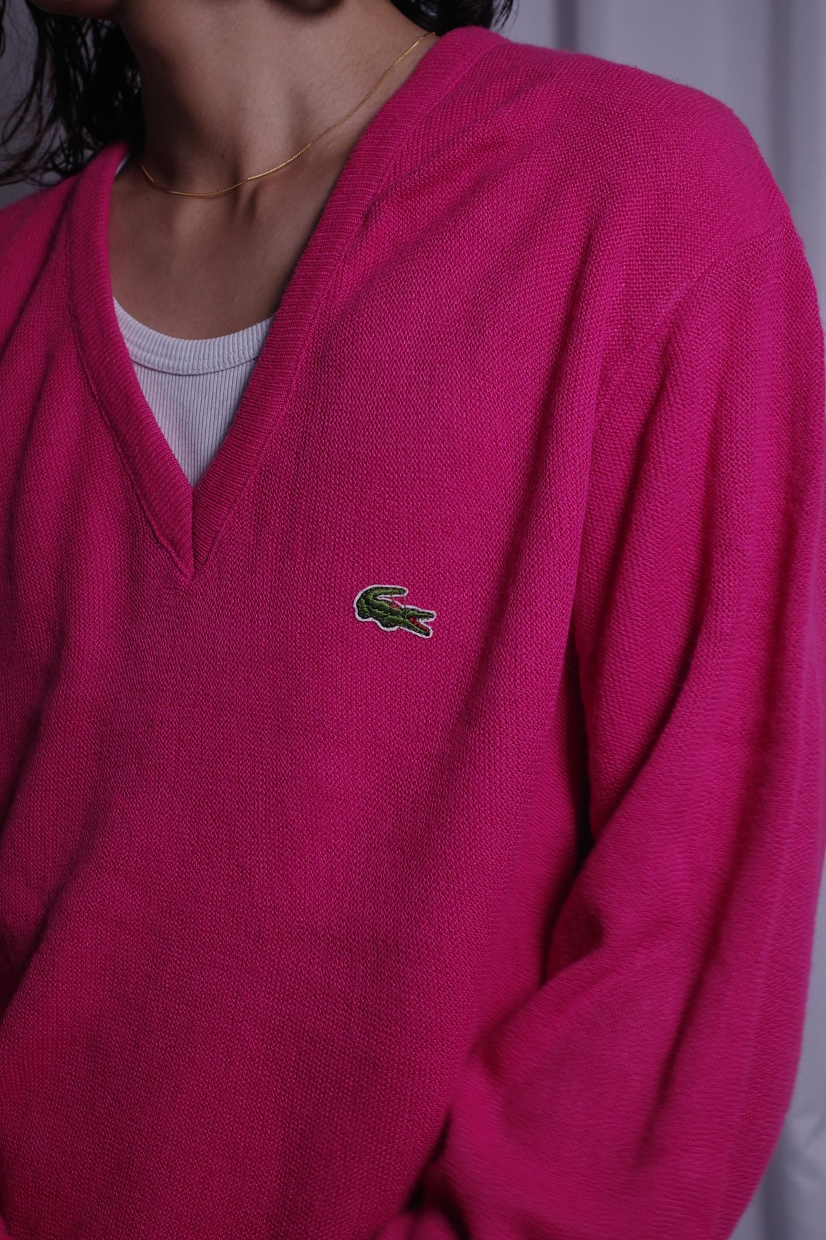 Izod Lacoste V-Neck Knit -5 Made in USA | DAMAG...