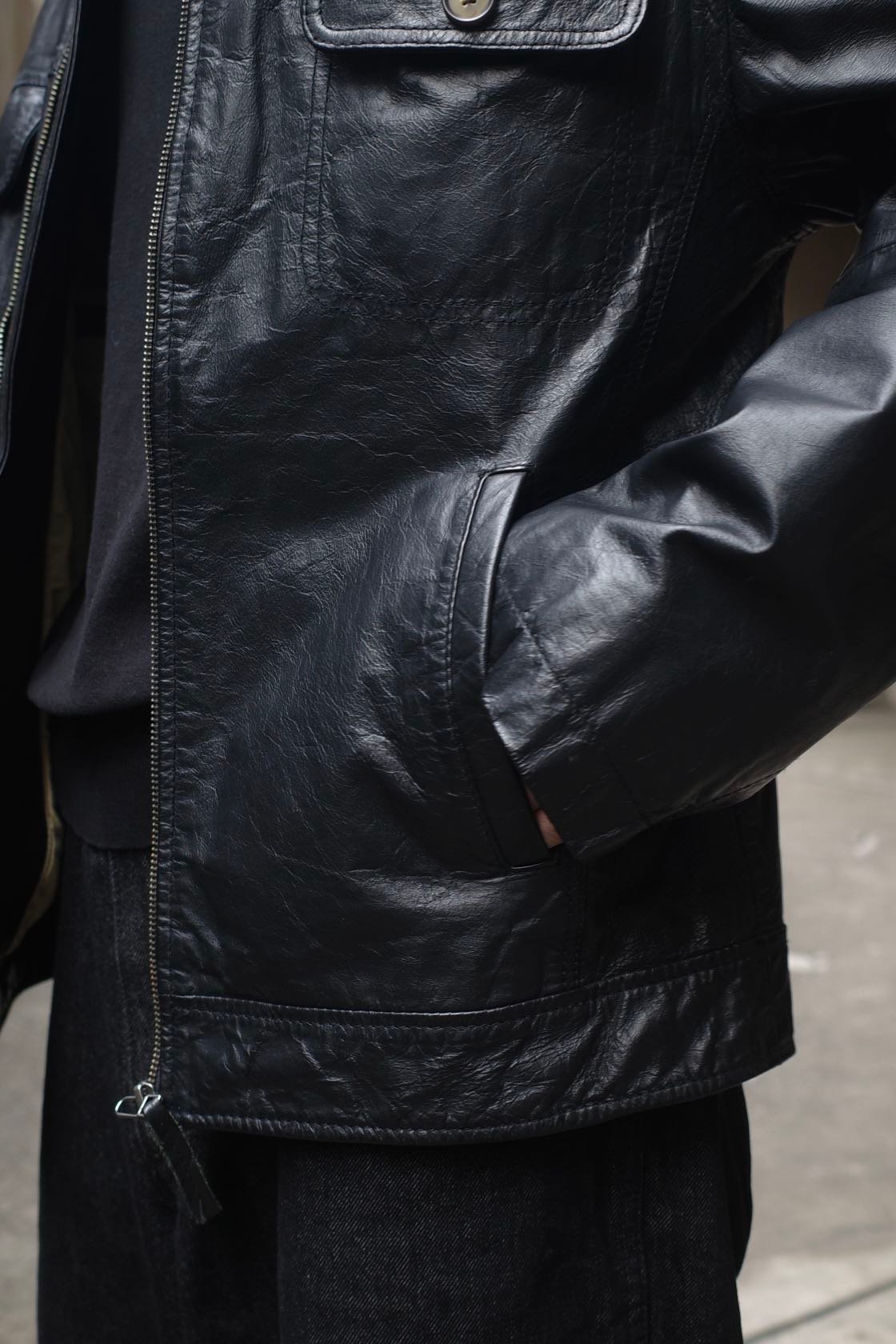 Euro Leather Short Blouson -1 | DAMAGEDONE 2nd