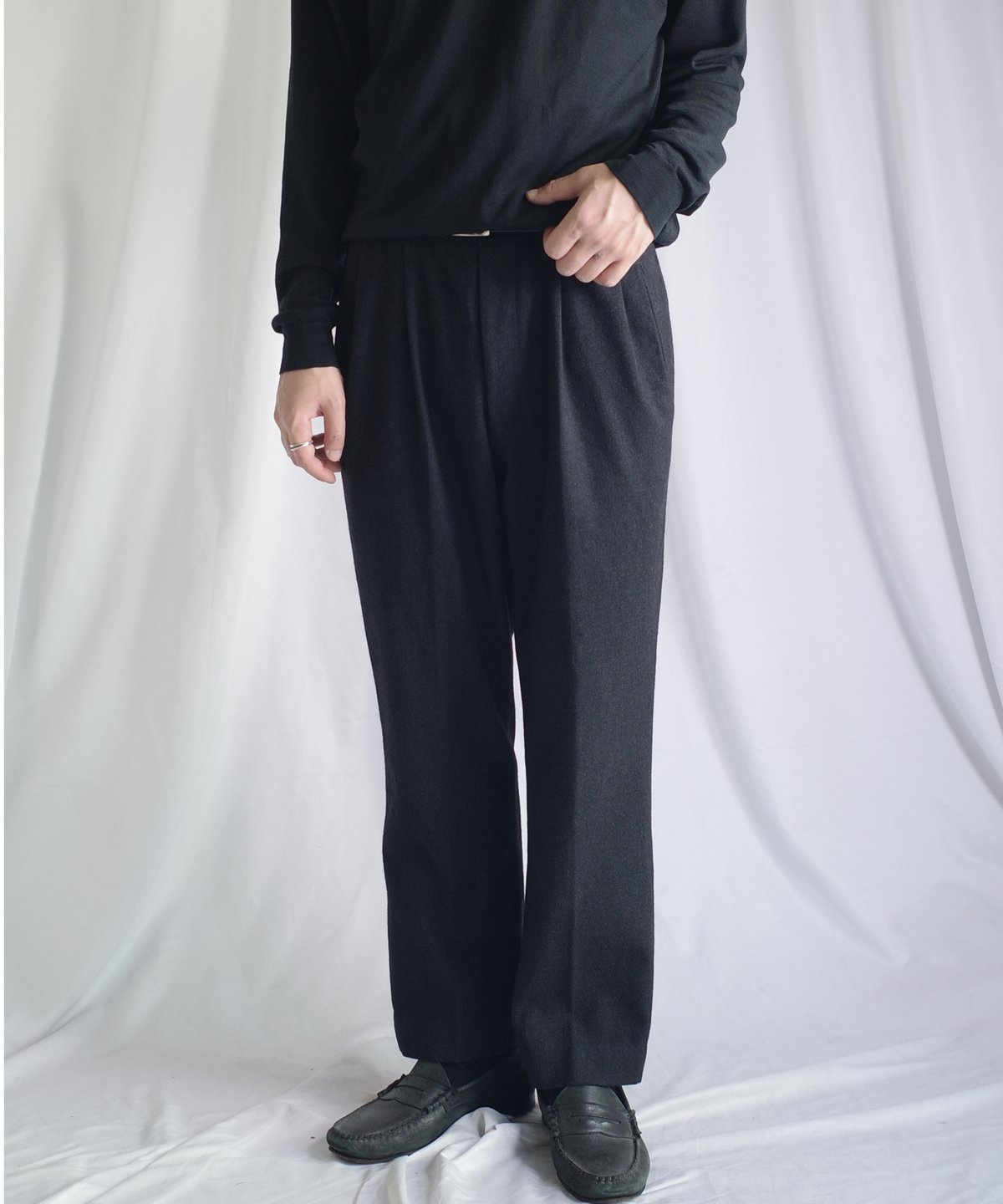 Vintage Euro Wool Pleats Slacks #21 | DAMAGEDON...