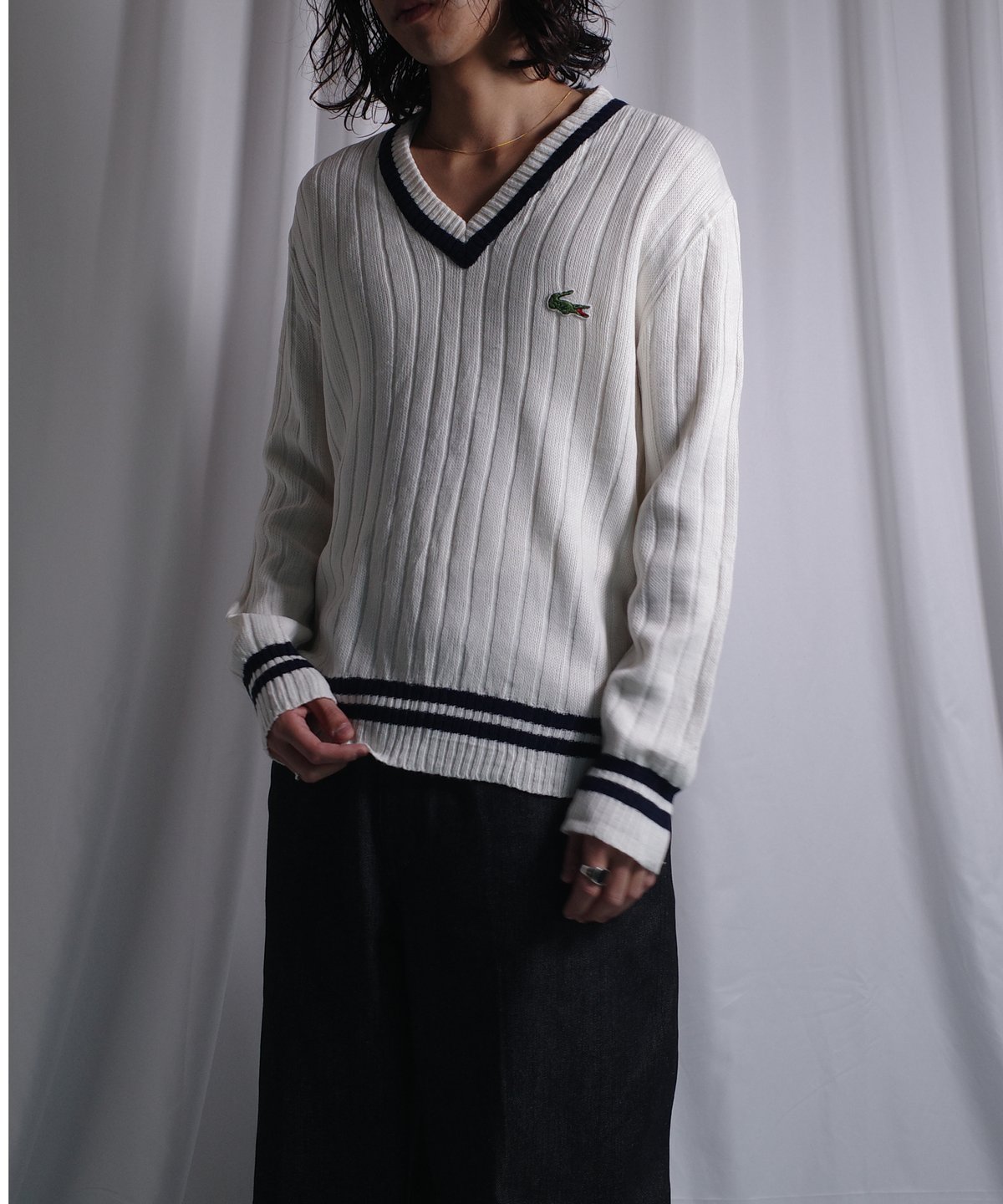 Chemise Lacoste V-Neck Knit -2 Made in France