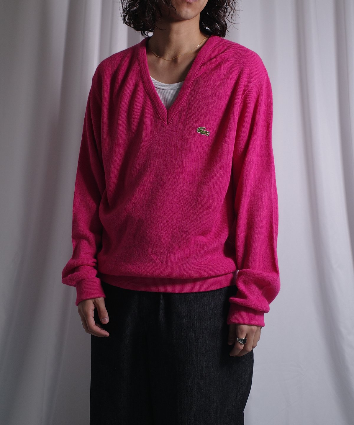 Izod Lacoste V-Neck Knit -5 Made in USA | DAMAG...