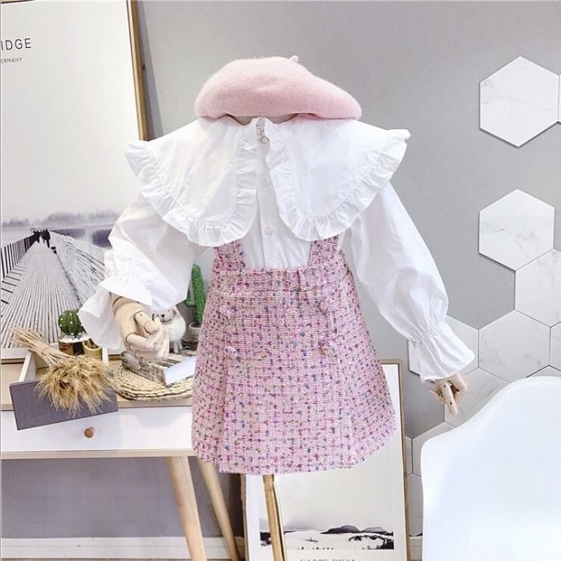 ピンクツイードスカートブラウスセット | select shop Lica. ピンクツイードスカートブラウスセット | select shop Lica.