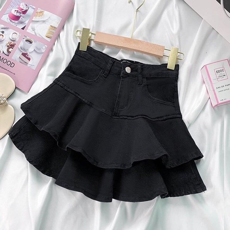 フリルデニムスカート | select shop Lica. フリルデニムスカート | select shop Lica.