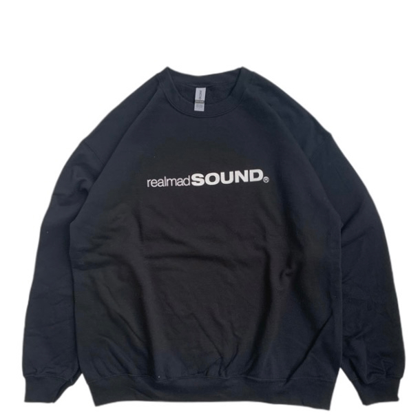 " realmad SOUND " 8oz CREW SWEAT BLACK | A-1 CL...