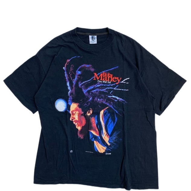BOB MARLEY " TIME WILL TELL " T-SHIRTS BLACK