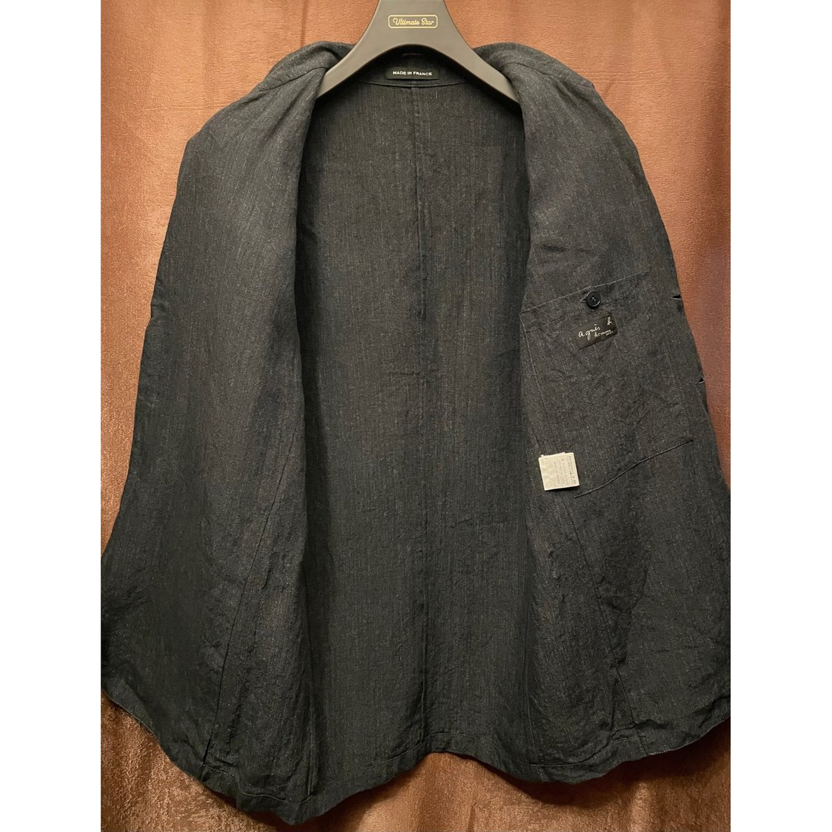 MADE IN FRANCE製 agnès b. リネンテーラードジャケット MADE IN FRANCE製 agnès b. リネンテーラードジャケット