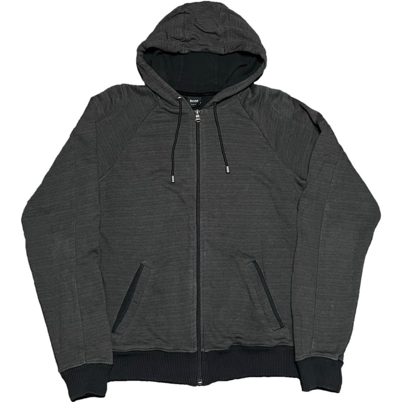 HUGO BOSS SLIM FIT フルジップパーカー チャコールグレー S HUGO BOSS SLIM FIT フルジップパーカー チャコールグレー S