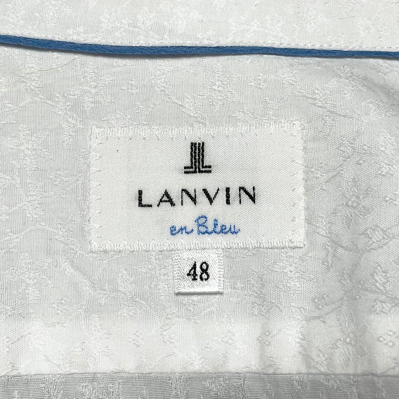 MADE IN JAPAN製 LANVIN en Bleu 長袖シャツ ホワイト 48サイズ MADE IN JAPAN製 LANVIN en Bleu 長袖シャツ ホワイト 48サイズ