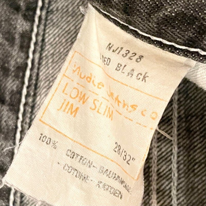 MADE IN ITALY製 nudie jeans ブラックデニムパンツ ブラック MADE IN ITALY製 nudie jeans ブラックデニムパンツ ブラック
