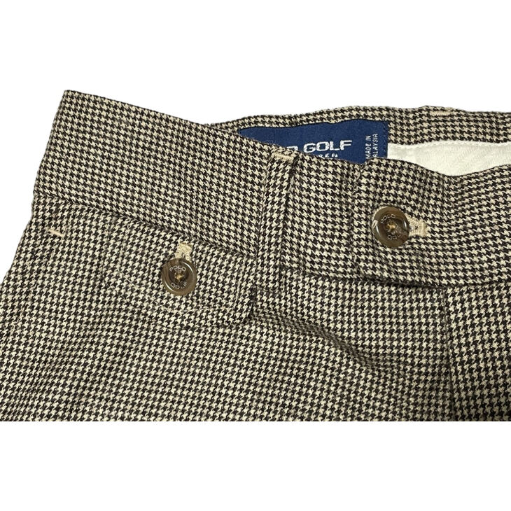 POLO GOLF RALPH LAUREN 千鳥格子ウールスラックス ブラウン W30 POLO GOLF RALPH LAUREN 千鳥格子ウールスラックス ブラウン W30