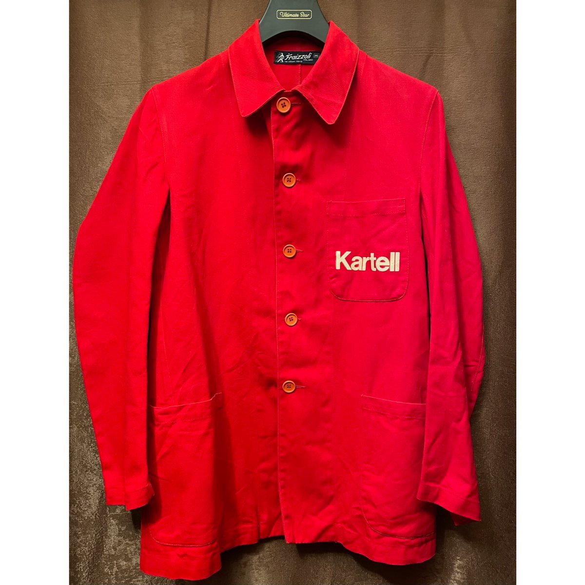MADE IN ITALY製 Fraizzoli コットンジャケット レッド 46サイズ MADE IN ITALY製 Fraizzoli コットンジャケット レッド 46サイズ