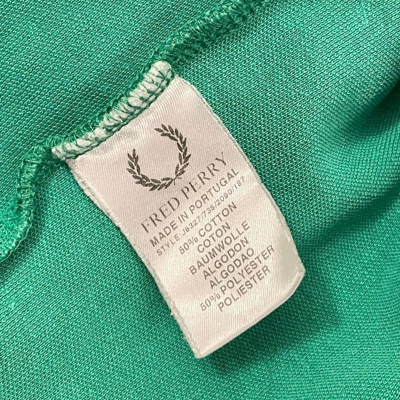MADE IN PORTUGAL製 FRED PERRY トラックジャケット グリーン S MADE IN PORTUGAL製 FRED PERRY トラックジャケット グリーン S