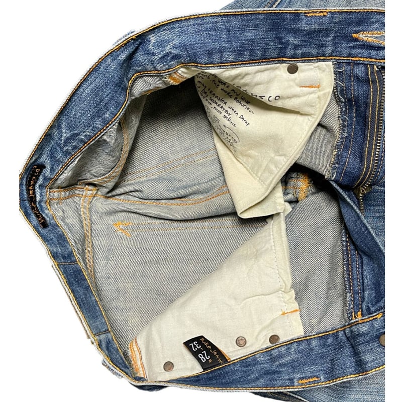 MADE IN ITALY製 Nudie Jeans デニムパンツ ライトインディゴ MADE IN ITALY製 Nudie Jeans デニムパンツ ライトインディゴ