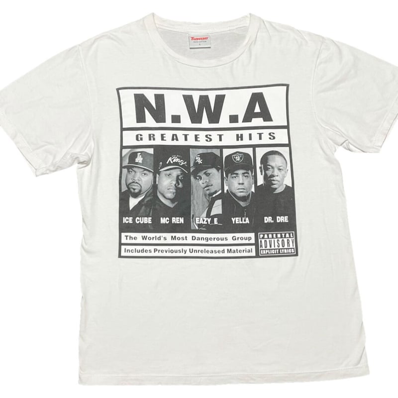 △訳あり商品△ NWA ブートロゴプリントTシャツ ホワイト L △訳あり商品△ NWA ブートロゴプリントTシャツ ホワイト L