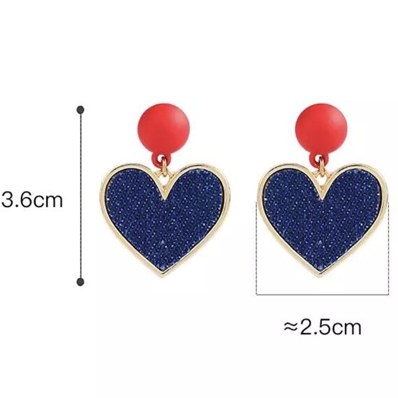 ハートデニムピアス 2色展開 | Selectshop.Joie ハートデニムピアス 2色展開 | Selectshop.Joie