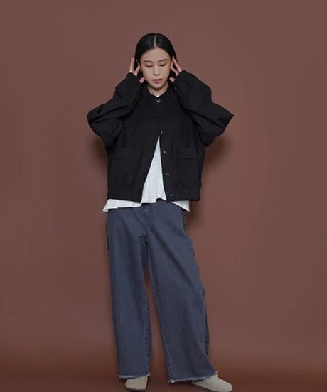 CYAN TOKYO シアン トウキョウ ツイードコンビワイドデニム 507406 | Deargo