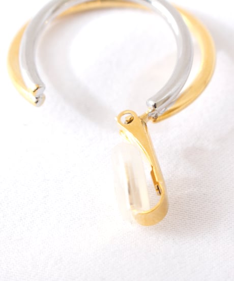 コンビカラーのフープイヤリング | Deargo