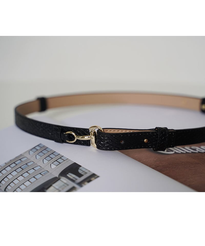 牛革ビットバックル・型押柄しベルト | Le Attridee SELECT 牛革ビットバックル・型押柄しベルト | Le Attridee SELECT