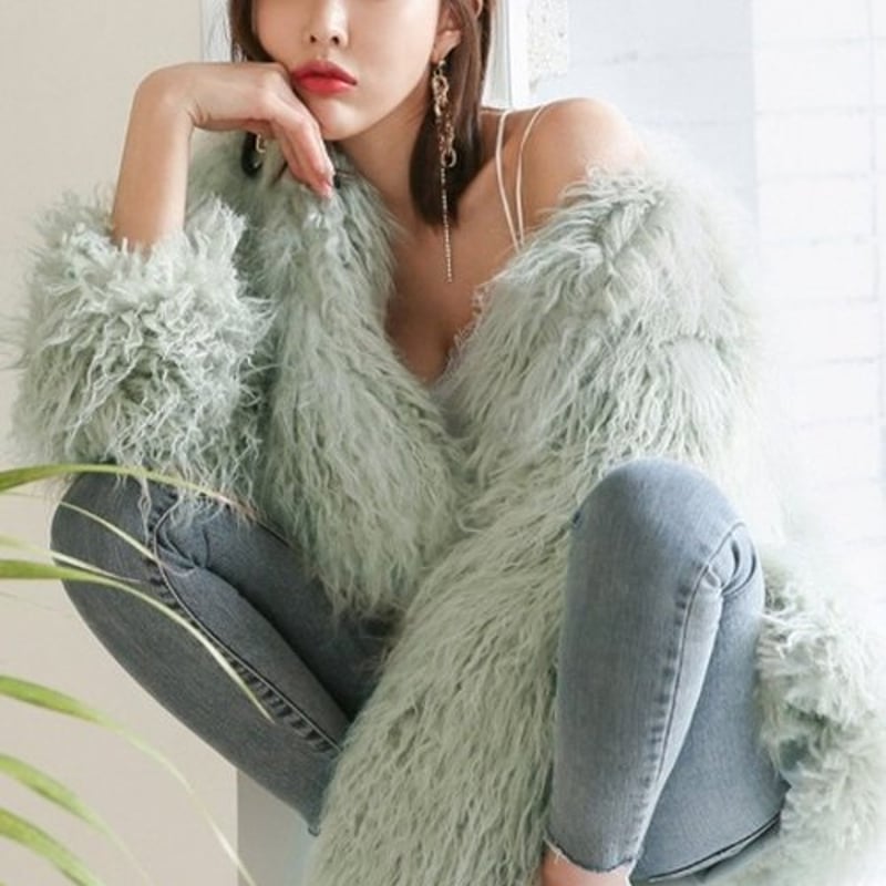 シャギーコート ふわふわ エレガンス ロング フェイク ファー シャギーコート ふわふわ エレガンス ロング フェイク ファー