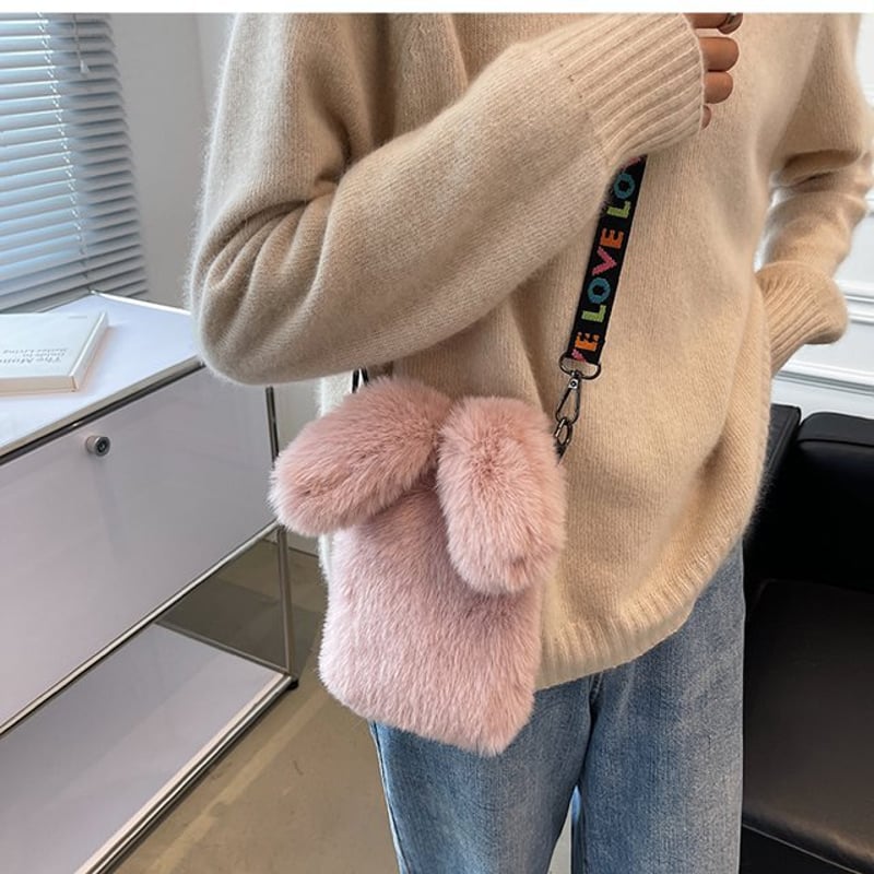 うさぎ型 ミニバッグ ファーバッグ ショルダーバッグ バッグ bag うさぎ型 ミニバッグ ファーバッグ ショルダーバッグ バッグ bag