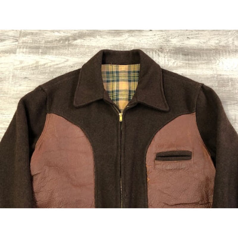 Vintage WOOL LEATHER Sports Jacket | Shank Clot Vintage WOOL LEATHER Sports Jacket | Shank Clot