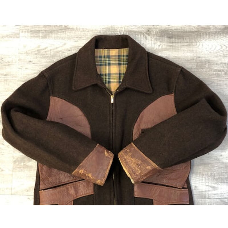 Vintage WOOL LEATHER Sports Jacket | Shank Clot Vintage WOOL LEATHER Sports Jacket | Shank Clot