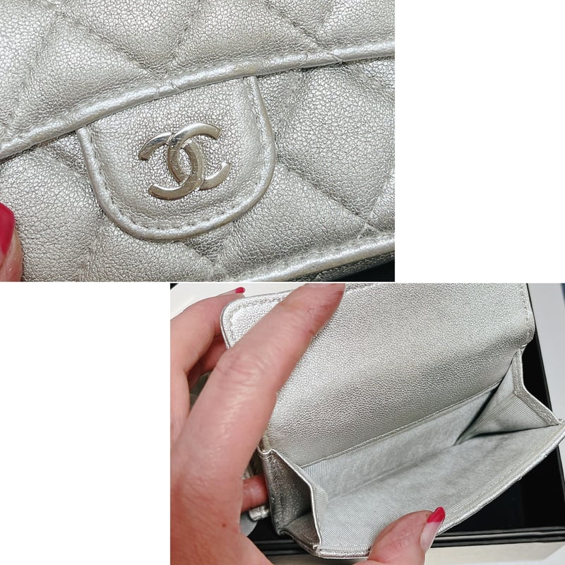 31番台 CHANEL】可愛いキラキラシルバーの三つ折り財布 31番台 CHANEL】可愛いキラキラシルバーの三つ折り財布