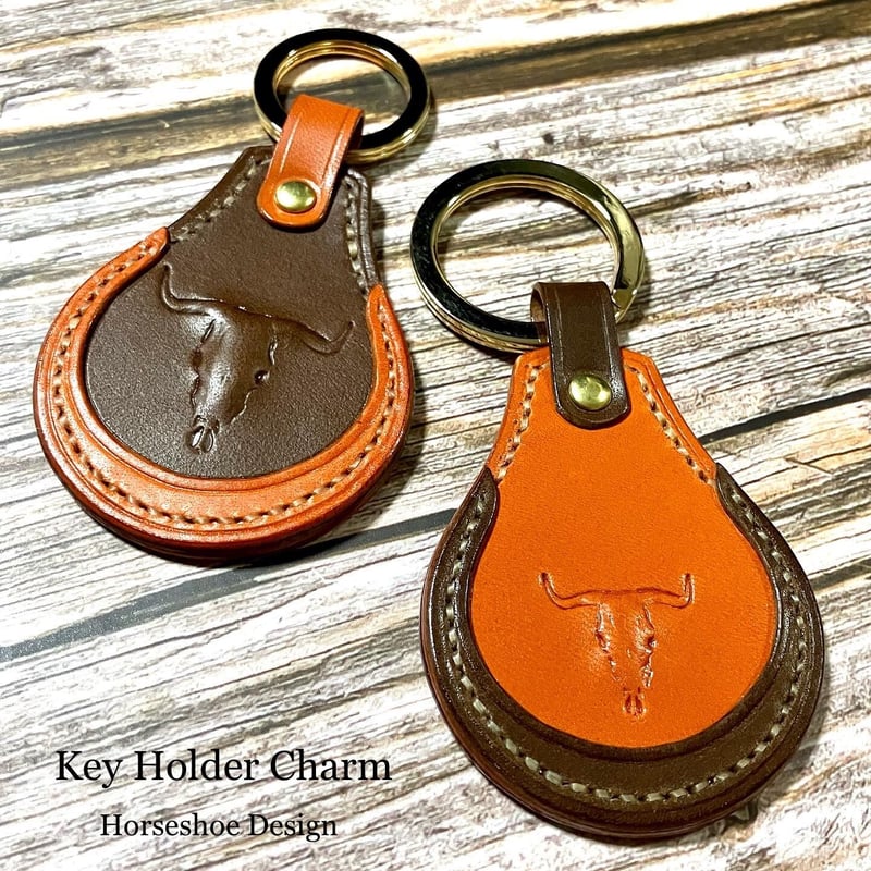 レザーキーホルダー Leather Key Holder Key Chain ( 馬蹄型デザ レザーキーホルダー Leather Key Holder Key Chain ( 馬蹄型デザ