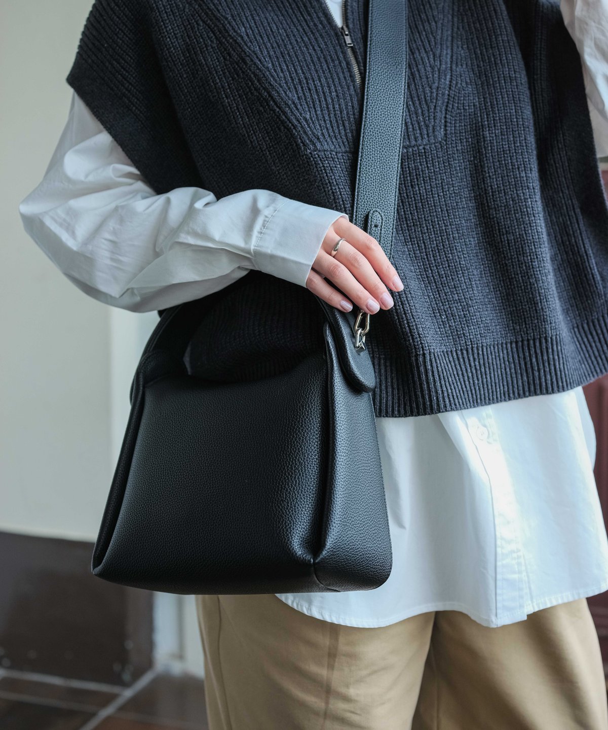 2WAY SQUARE HAND BAG | JISTORY