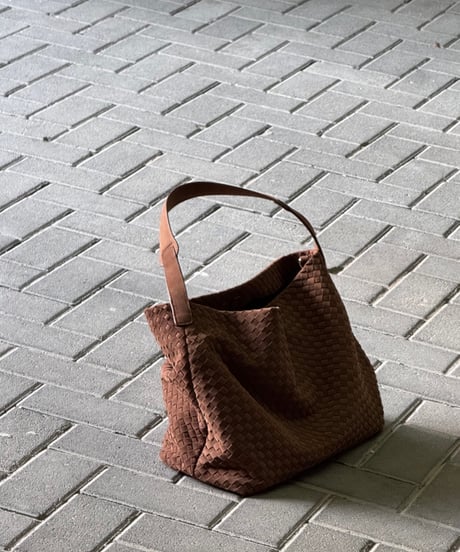 SYNTHETIC SUEDE MESH SHOULDER BAG | JISTORY