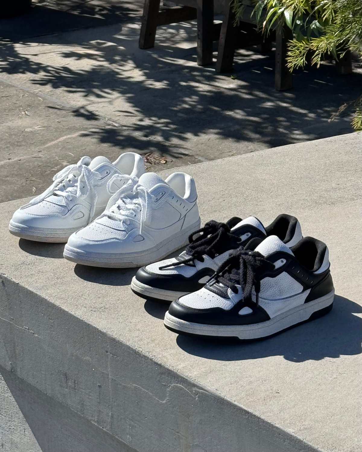 DISTRESSED LEATHER COURT SNEAKERS | JISTORY