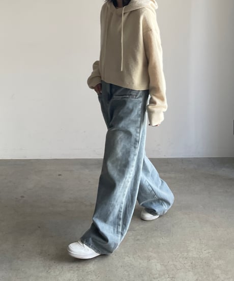 DISTRESSED LEATHER COURT SNEAKERS / 2color | JI...