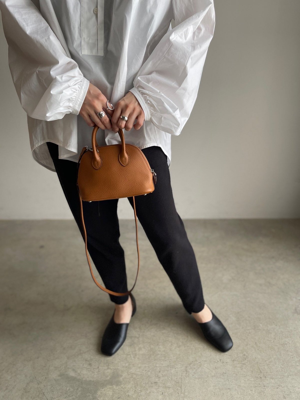 LEATHER MINI BOSTON BAG | JISTORY