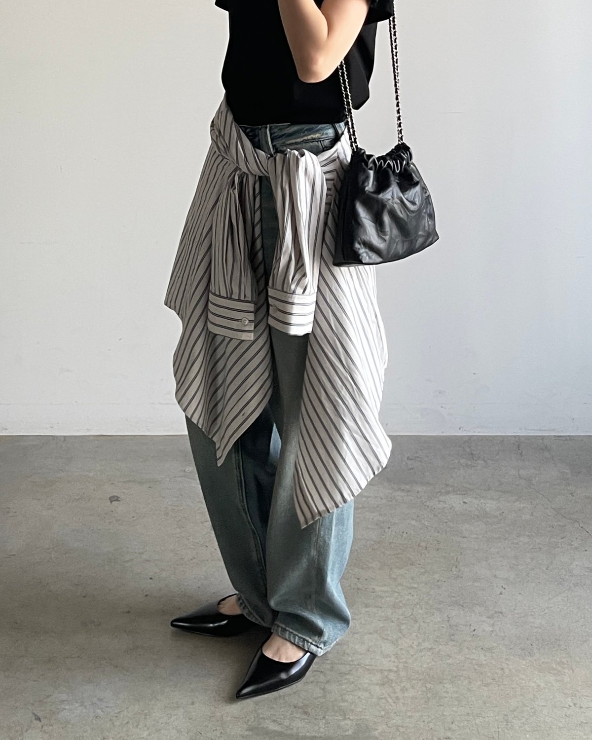 CHAIN SHOULDER WRINKLE BAG | JISTORY CHAIN SHOULDER WRINKLE BAG | JISTORY