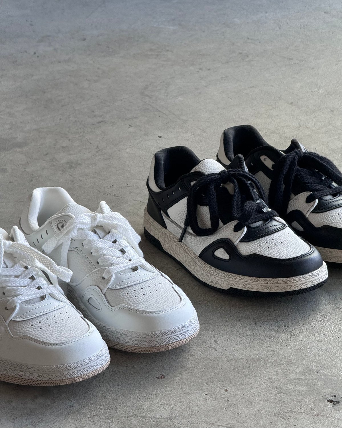 DISTRESSED LEATHER COURT SNEAKERS | JISTORY