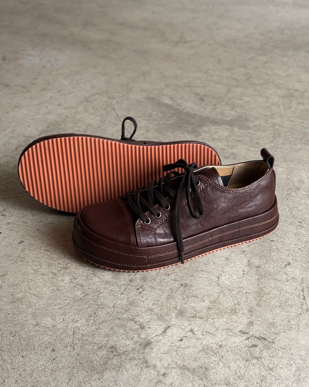 PLATFORMS LEATHER SNEAKER/3color | JISTORY