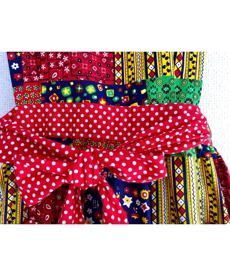 70s patchwork print apron dress | Quilt 70s patchwork print apron dress | Quilt