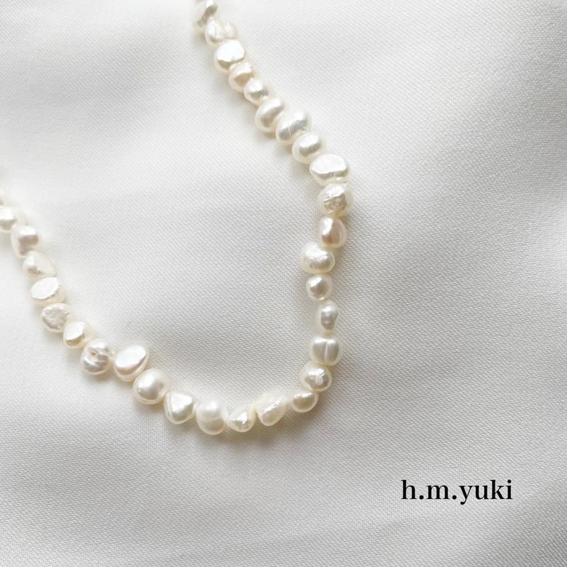 再販】silver925 不揃い淡水パールネックレス | h.m.yuki 再販】silver925 不揃い淡水パールネックレス | h.m.yuki