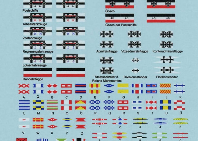 1/700 独海軍用 旗&ペナントデカール | 艦船模型専門店 1/700 独海軍用 旗&ペナントデカール | 艦船模型専門店