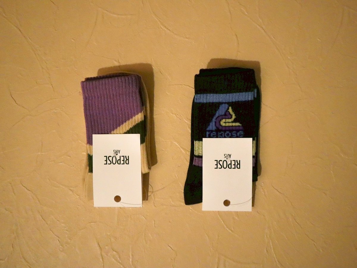 [REPOSE AMS] 81. sporty socks | midnight teal l...