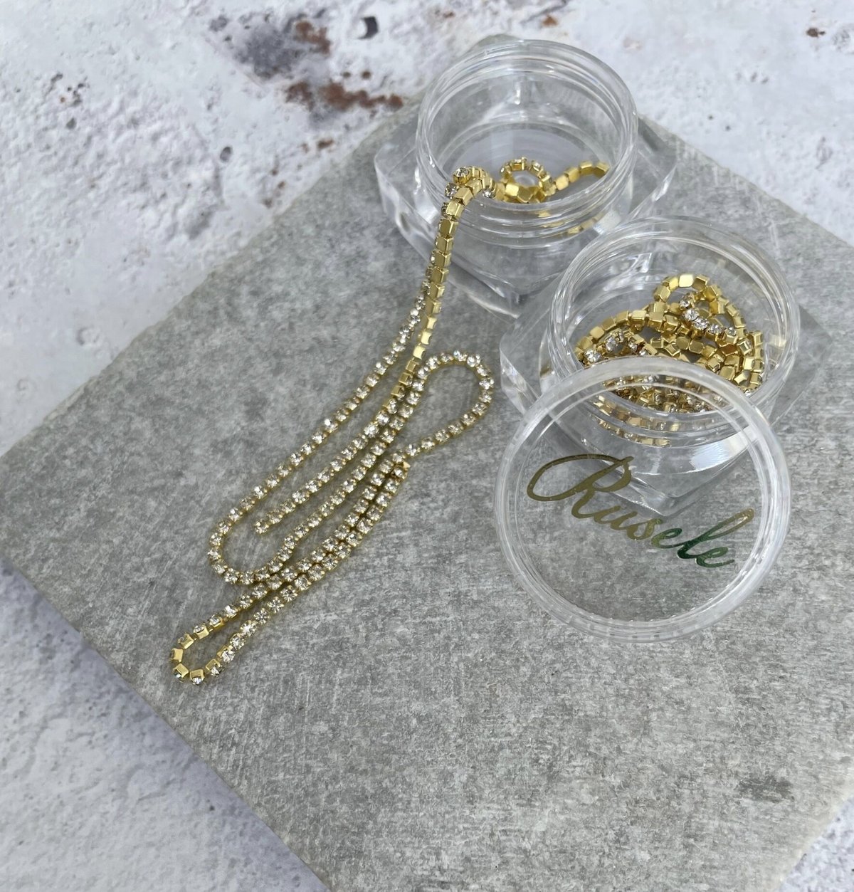 Gold Crystal bijou chain | Rusele